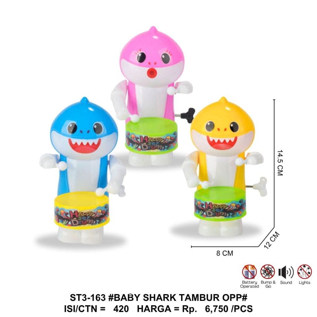 Jual (KIDZOONA) MAINAN ANAK DRUM BAND PUTAR KUNCI KARAKTER KARTUN LUCU ...