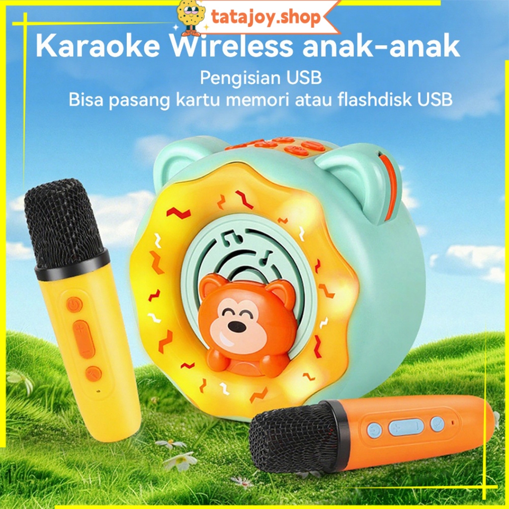 Jual Tatajoy Mainan Speaker Anak Bluetooth Mikrofon 2 Mic Wireless ...