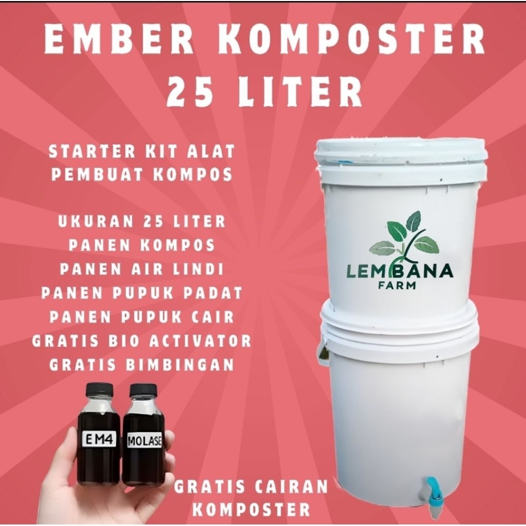 Jual EMBER KOMPOSTER 25 LITER (free bio activator + bimbingan) KOMPOS ...