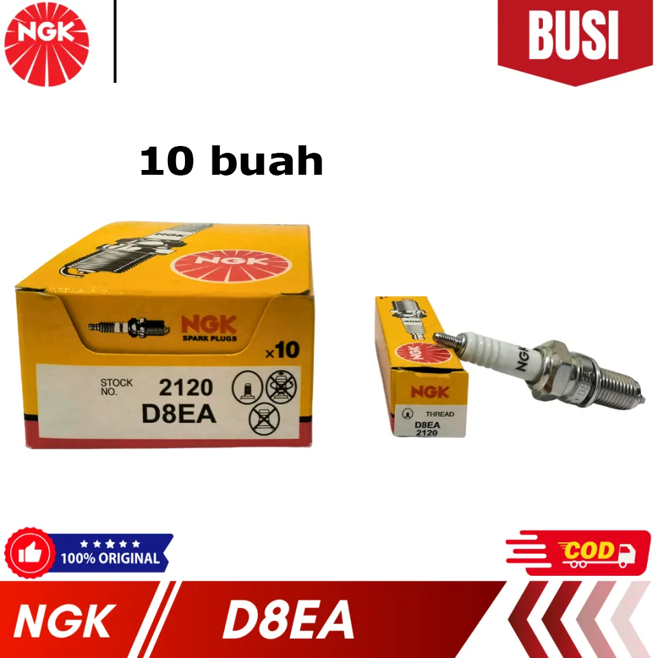 Jual 10 PCS Busi D8EA Berlaku untuk Gl Pro,Gl Max,Cb 100,Mega Pro,Tiger ...
