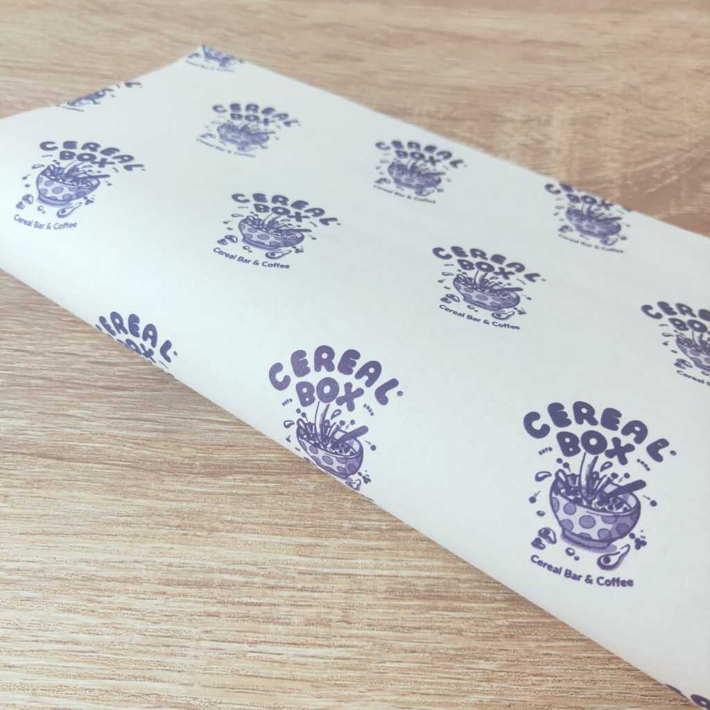 Jual CUSTOM Kertas Roti Foodgrade 18 x 25 cm - Wrap Paper / Kertas ...