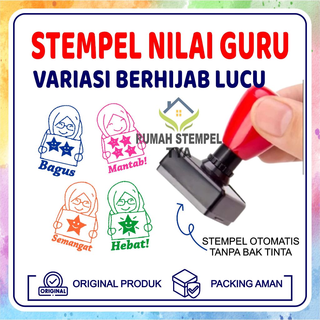 Jual STEMPEL NILAI PAUD, MODEL HIJAB, PENILAIAN LUCU, IBU GURU, TK ...