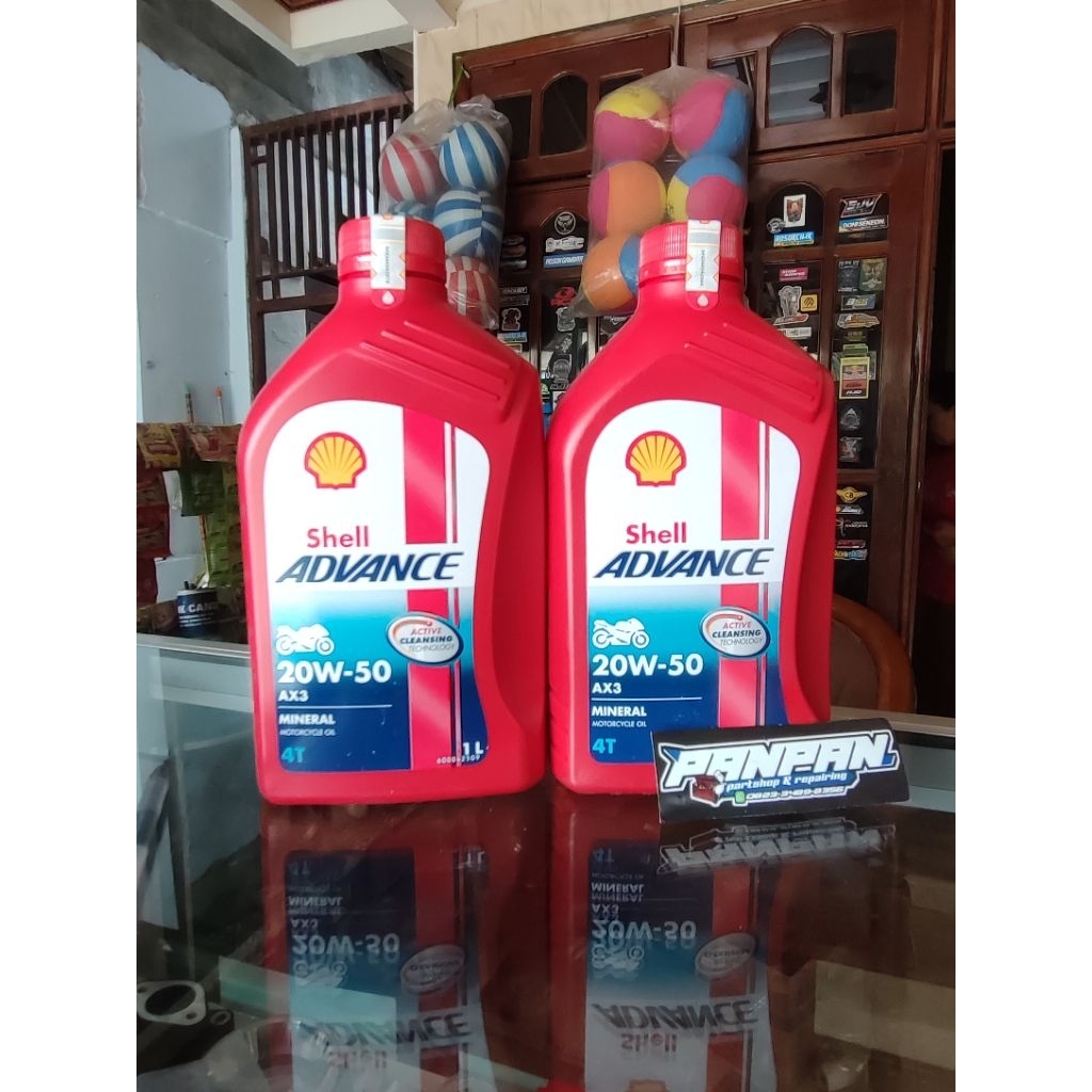 Jual OLI MESIN SHELL ADVANCE AX3 SAE 20W-50 1 LITER ORIGINAL | Shopee ...