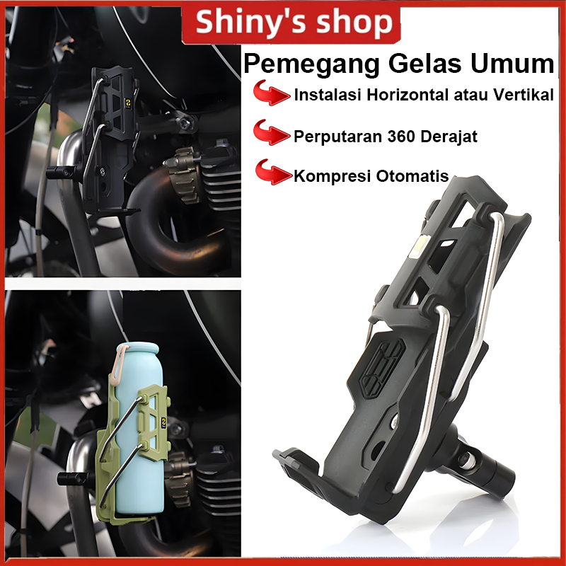 Jual Bottle Holder Motor Tempat Botol Minum Spion Motor | Shopee Indonesia