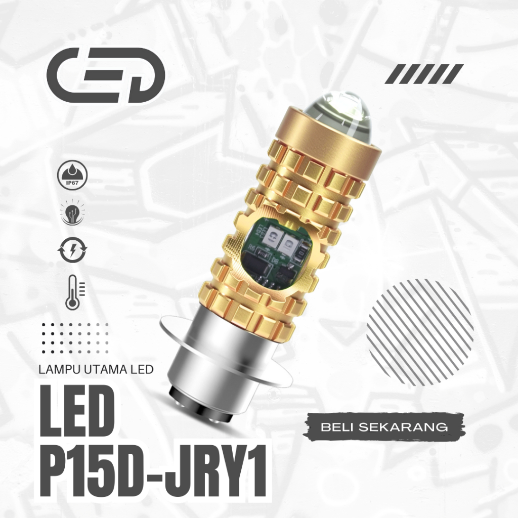 Jual CED Lampu LED Motor H6 P15D-JRY1 – Dual Mode Putih/Kuning 30W ...