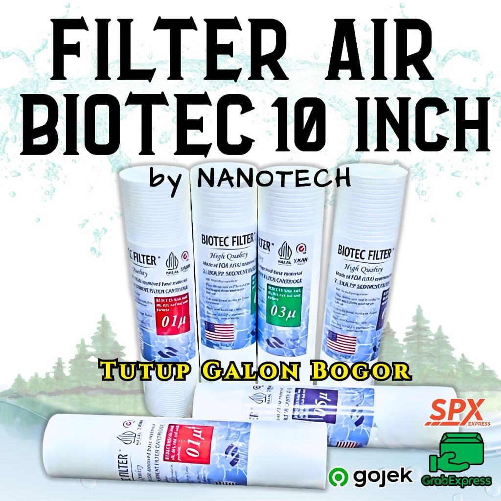 Jual Filter Air Biotec By Nanotech / Sediment Filter 10 inch / Spoon ...