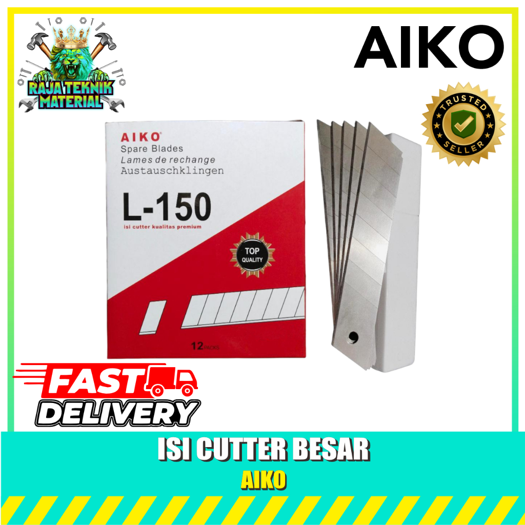 Jual AIKO Isi Cutter L 150 - Isi Pisau Cutter L150 / Refill Kater Besar ...