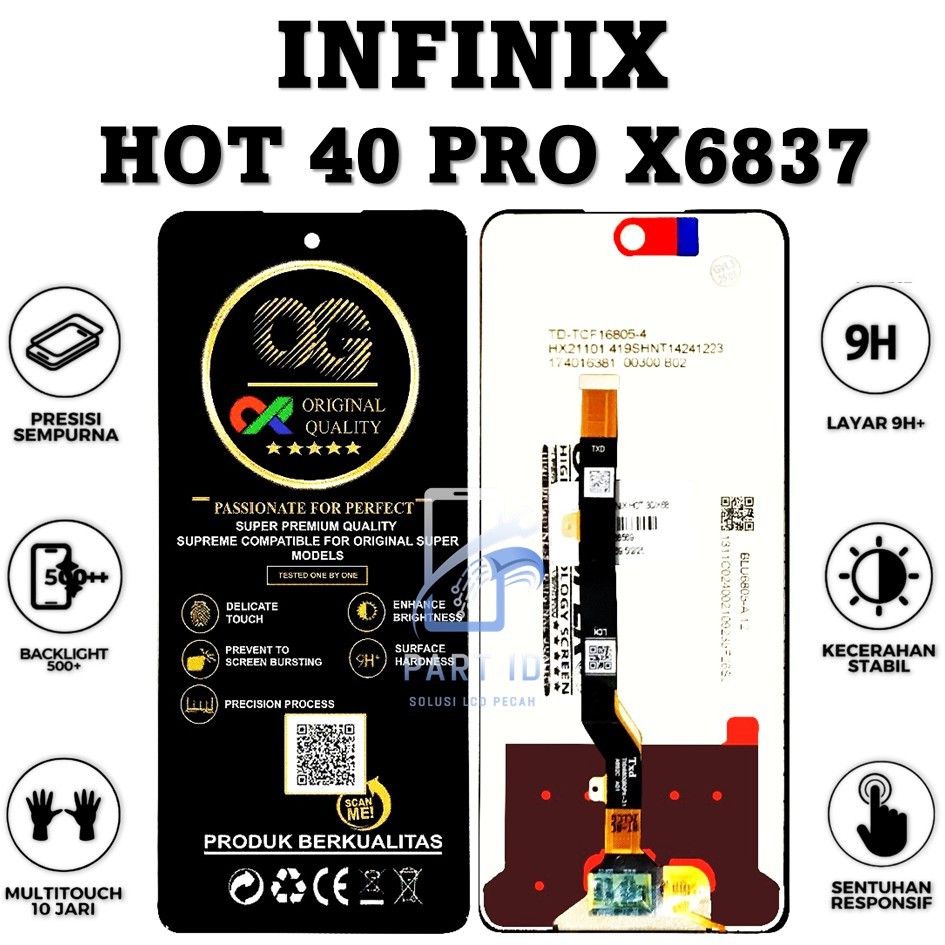 Jual LCD TOUCHSCREEN INFINIX HOT 40 PRO X6837 ORIGINAL | Shopee Indonesia
