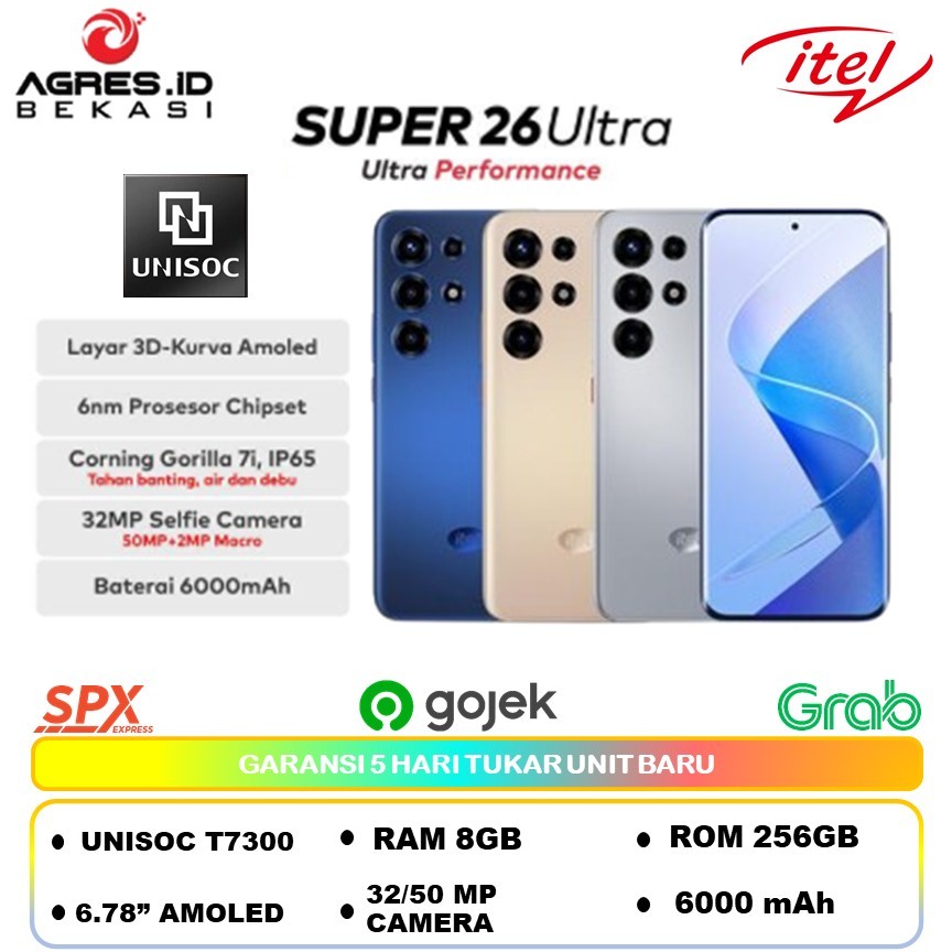 Jual ITEL S26 ULTRA (8GB+256GB) T7300 6nm | 6000mAh | 6.78” 1.5K AMOLED Gorilla Glass 7 | NFC ...