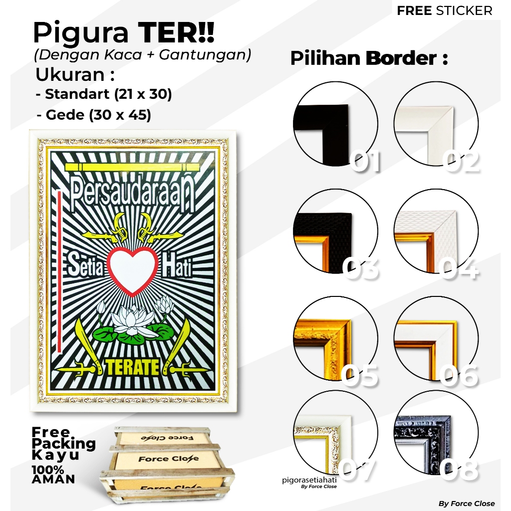 Jual PIGORA LAMBANG PSHT UKURAN GAMBAR 10RS & 12 RS | Shopee Indonesia