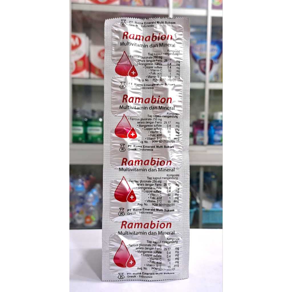 Jual Ramabion 𝟏 𝐒𝐓𝐑𝐈𝐏 𝐈𝐒𝐈 𝟏𝟎 𝐊𝐀𝐏𝐒𝐔𝐋 - Mengatasi Anemia/Tambah Darah ...