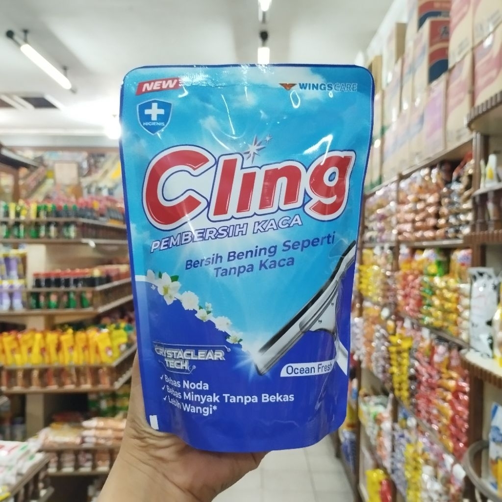 Jual WINGS CARE CLING PEMBERSIH KACA LAVENDER FRESH / OCEAN FRESH POUCH ...