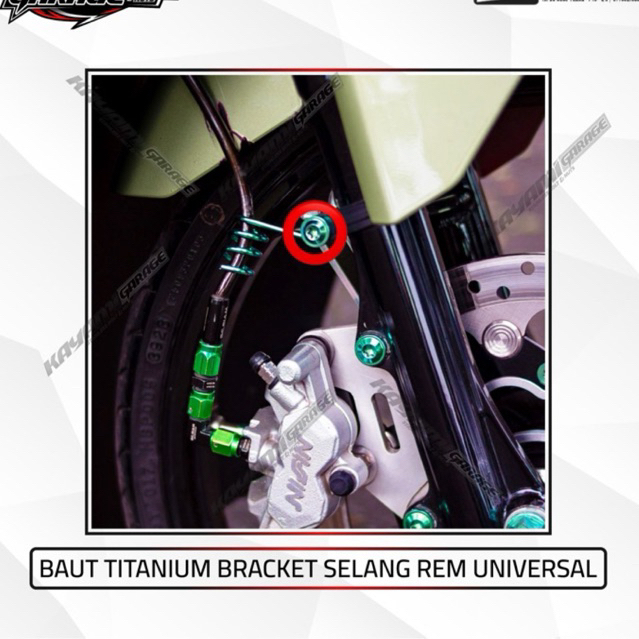 Jual Baut Titanium Bracket selang rem (1 Biji) | Shopee Indonesia