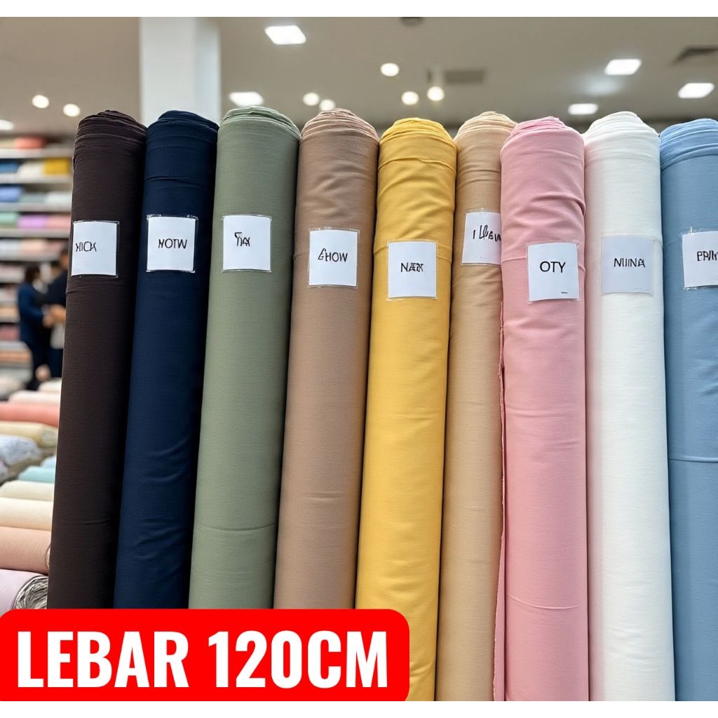 Jual kain GRADE A micro lokal eceran harga Per 50cm lebar 120cm halus ...
