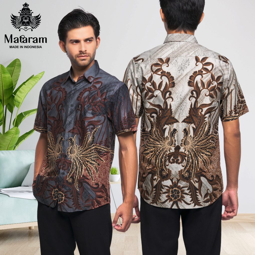 Jual Waskito X Mataram - Kemeja Batik Pria Slimfit Lengan Pendek Motif ...