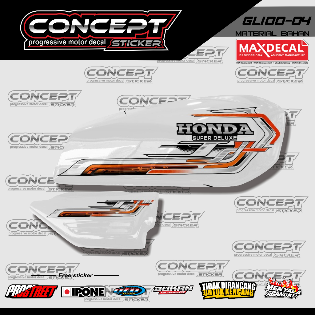 Jual Joeley_Id Striping Gl 100 Stiker Gl 100 Stiker Cbk5 Transparan Gl ...