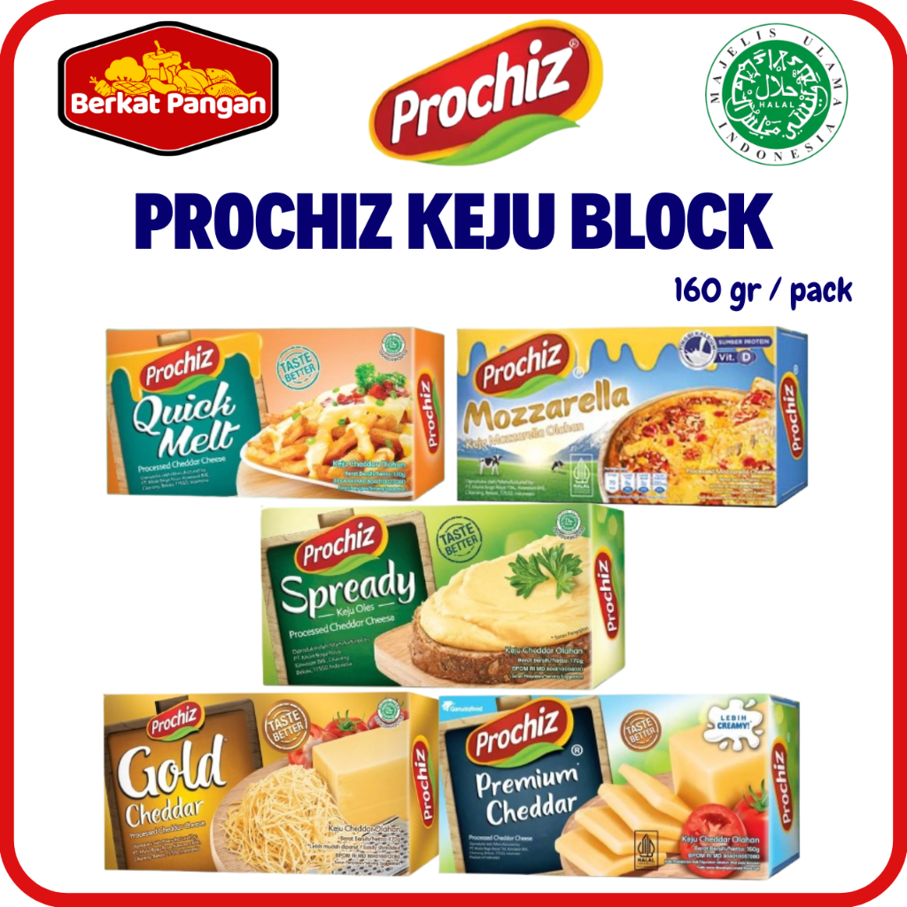 Jual PROCHIZ Spready / Gold / Premium Cheddar / Quick Melt / Mozzarella ...