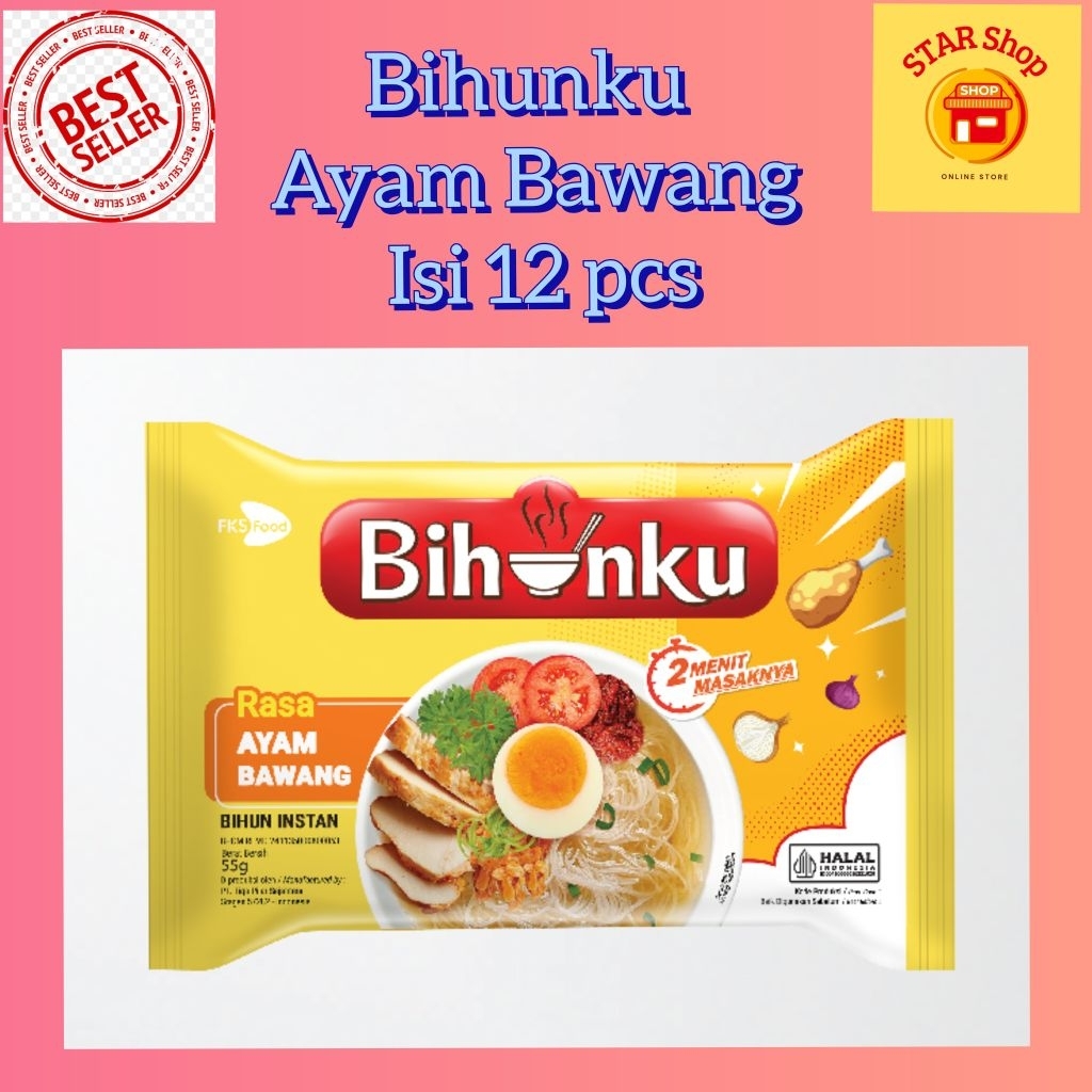 Jual Paket Bundling Bihun kuah Instan - Bihunku Ayam Bawang - 55gr ...