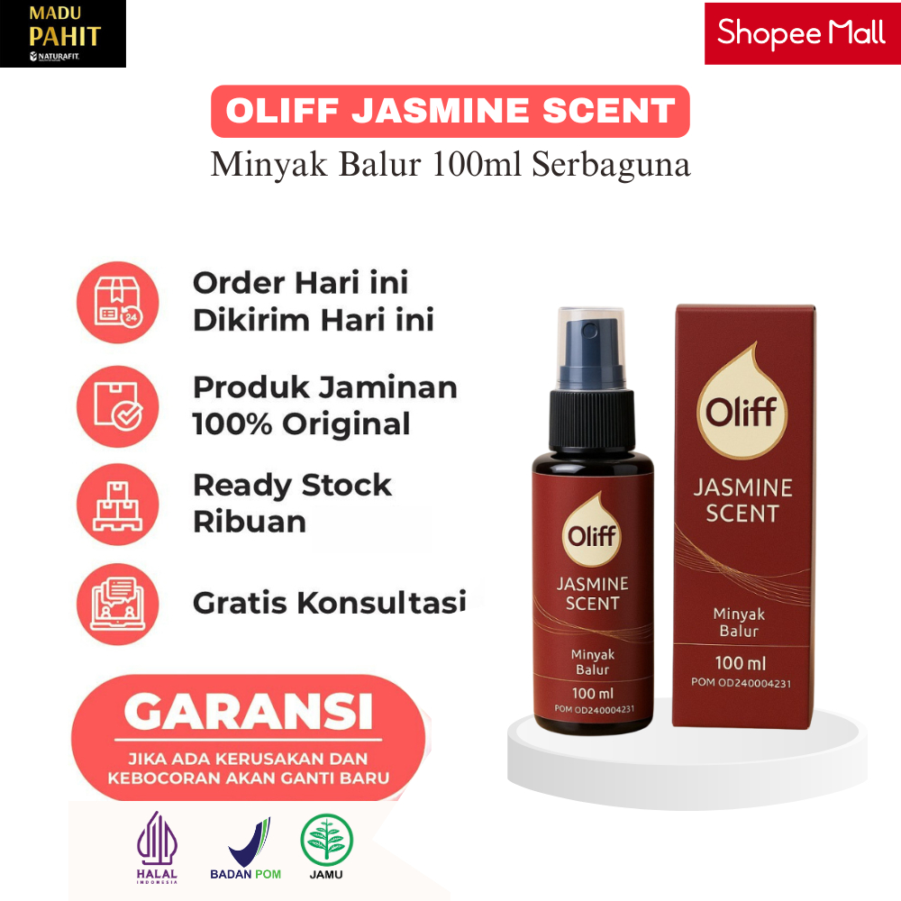 Jual Oliff Jasmine Scent Minyak Balur dan Urut Serba Guna 100ml ...