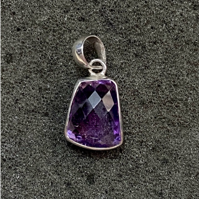Jual Liontin Perak Abstract Cutting Amethyst Pendant (925 Silver ...