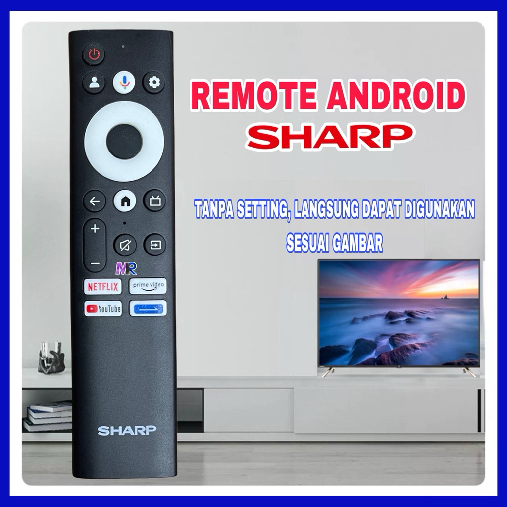 Jual REMOT REMOTE TV SHARP ANDROID KCL NEW (SHARP 43Z) ORIGINAL ...