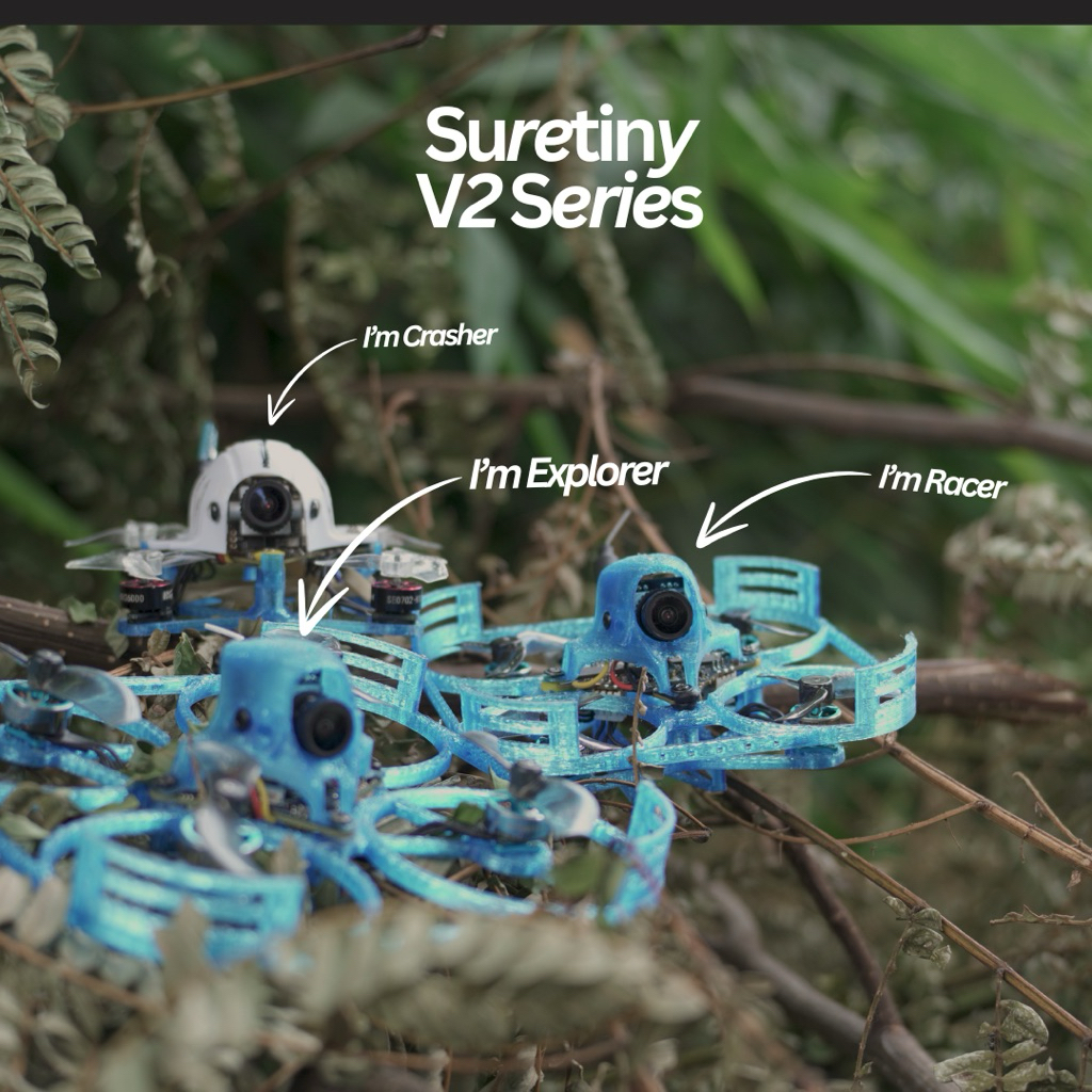Jual Frame Drone FPV Tinywhoop 65mm & 75mm SURETINY V2 mounting 25x25mm ...