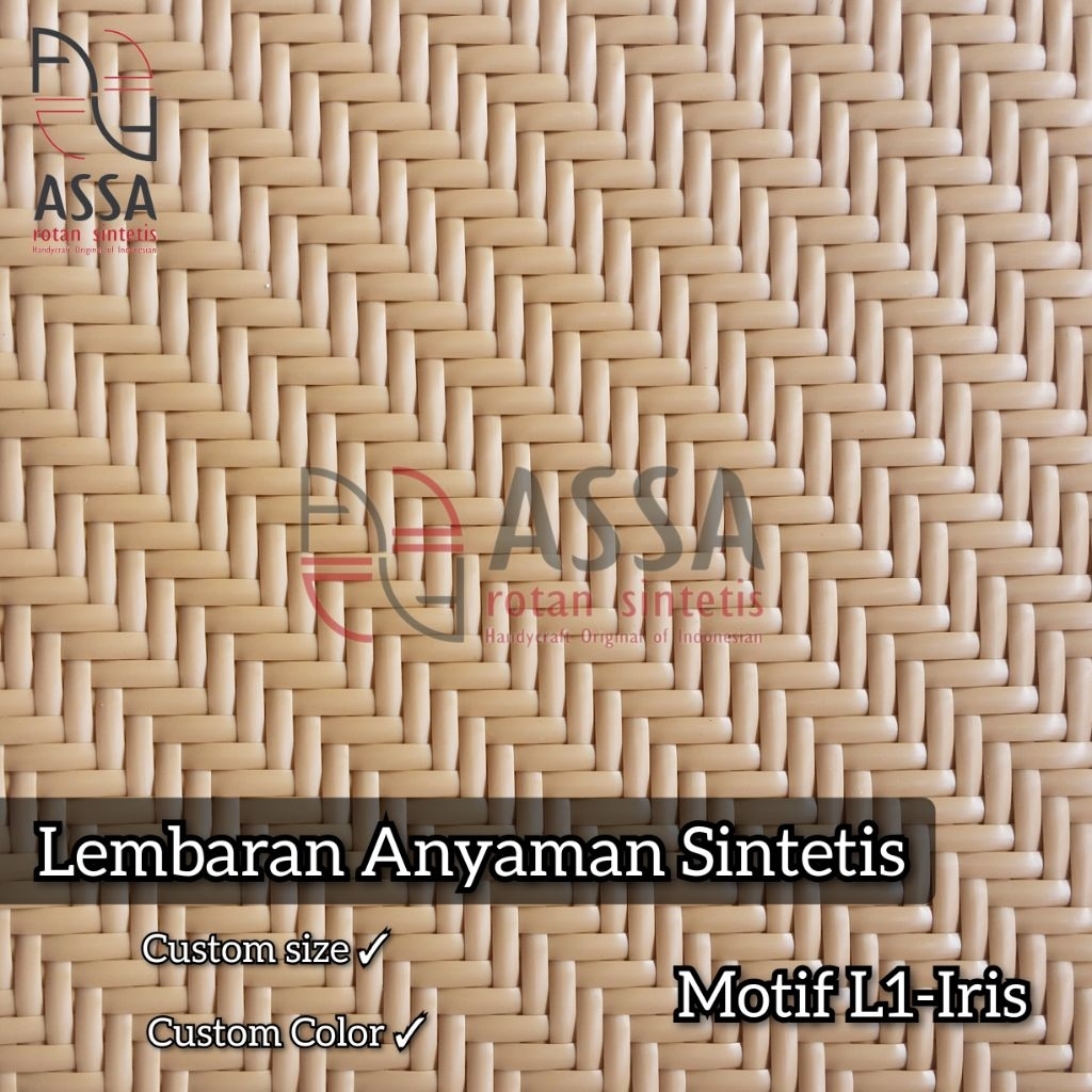 Jual Rotan Sintetis Anyaman Lembaran Motif Rapet | Motif Liris | Shopee ...