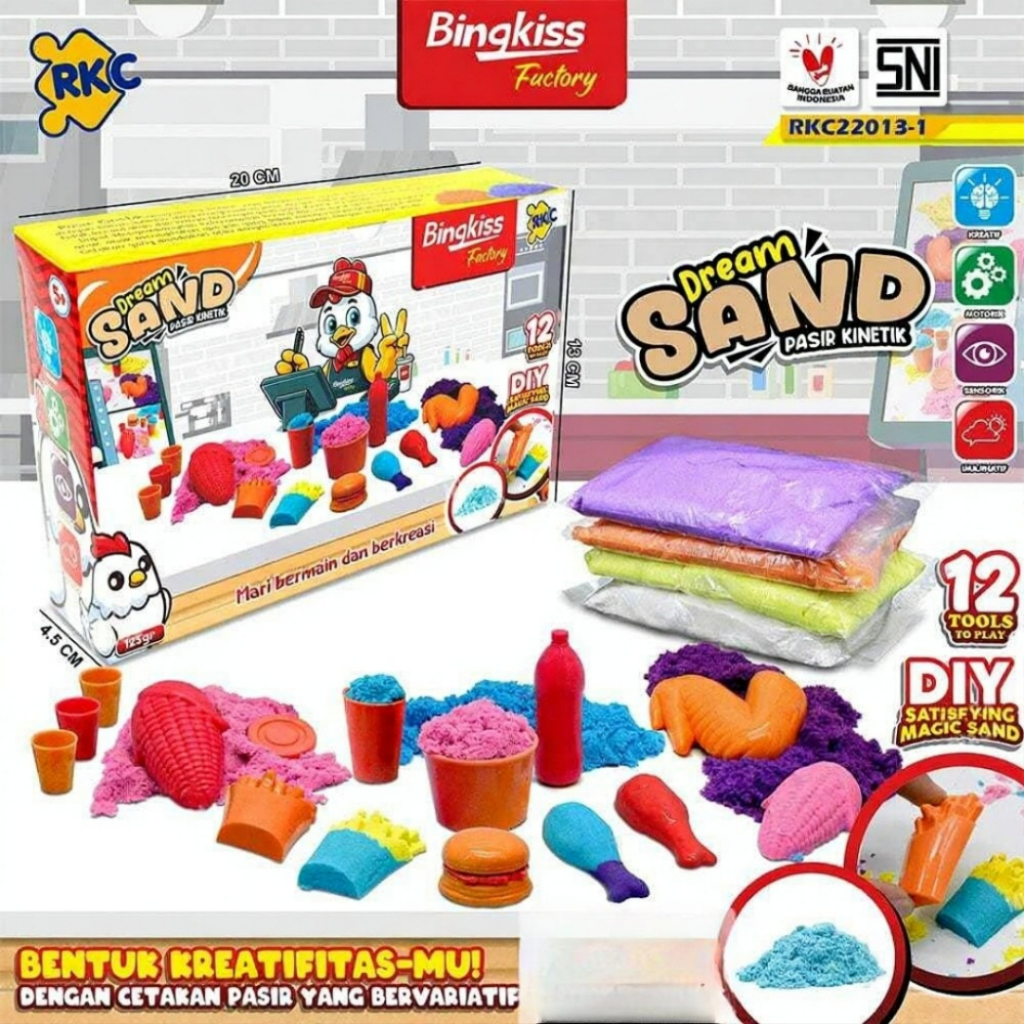 Jual Mainan Pasir Magic Sand Dream Sand Seafood Anak dan Fastfood ...
