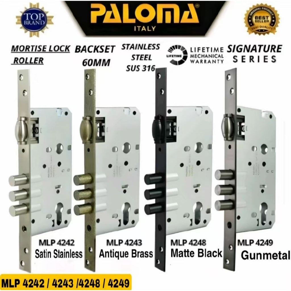 Jual PALOMA Mortise Lock MLP 4242 MLP 4243 MLP 4248 MLP 4249 Mortise ...