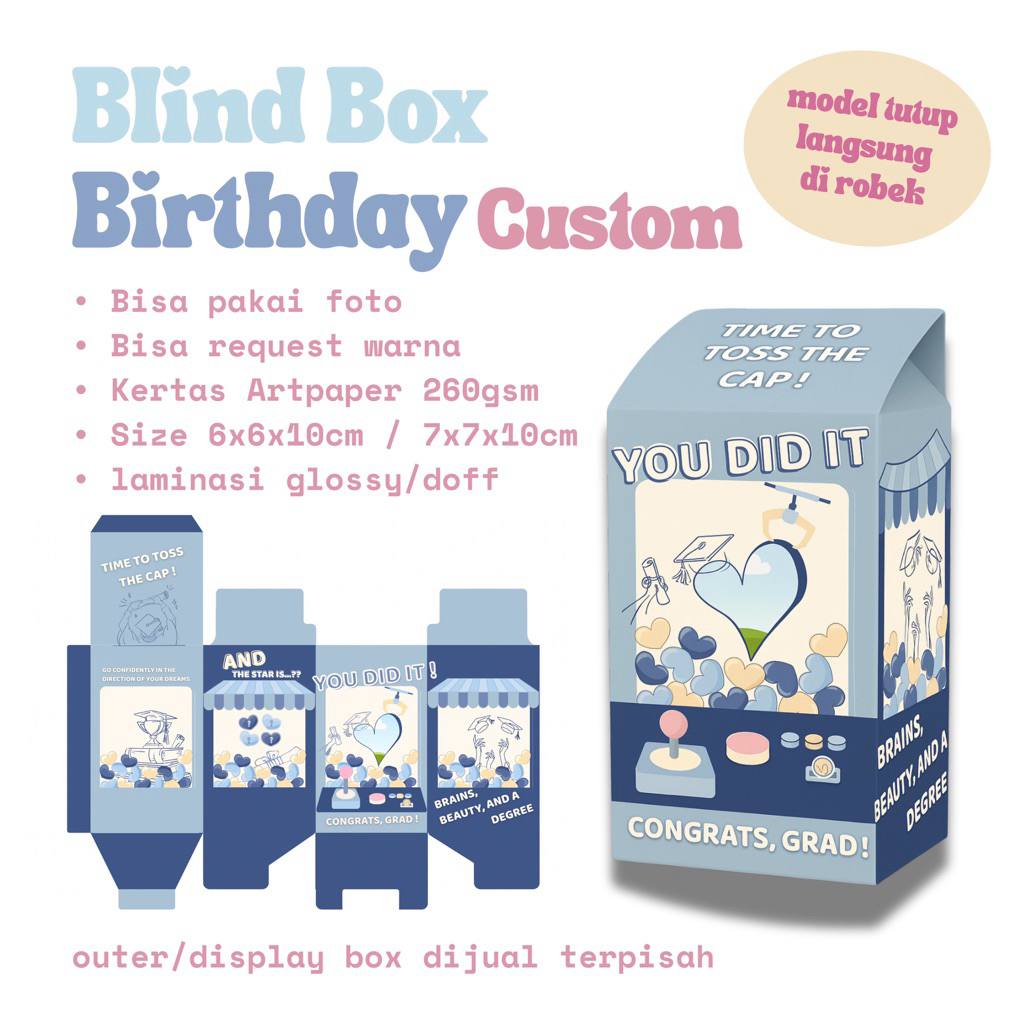 Jual Blind Box Kado Wisuda Custom Graduation| Hadiah Misteri Unik ...