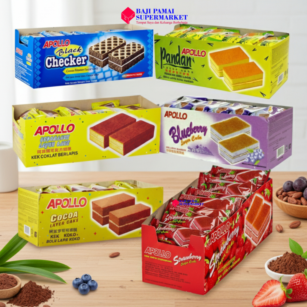 Jual Apollo Layer Cake isi 24 / Cemilan Bolu / Kue Bolu | Shopee Indonesia