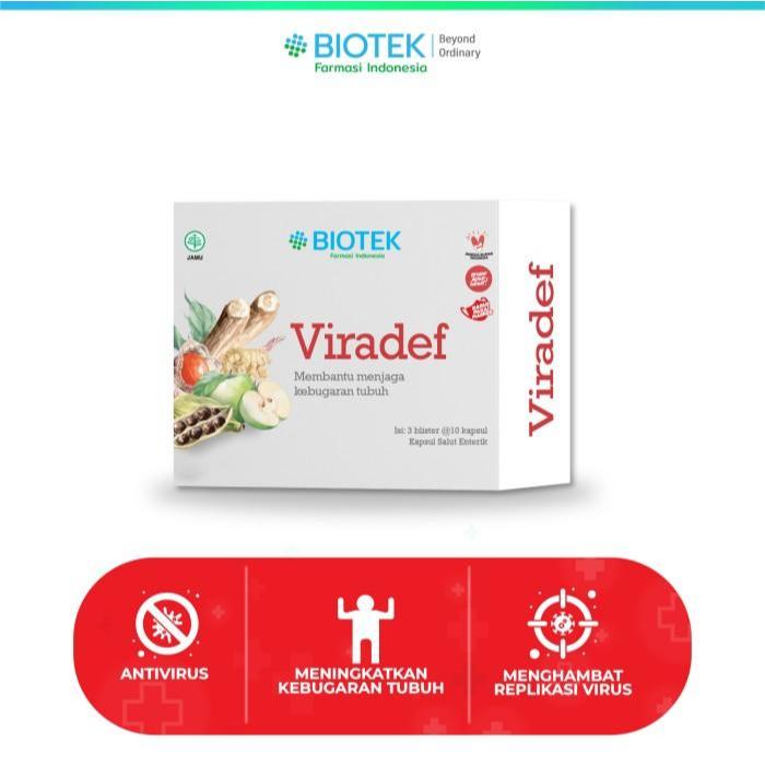 Jual Biotek Farmasi - Viradef 30 kapsul - Obat Antivirus Herbal ...