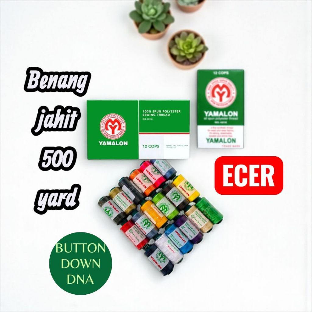 Jual ECERAN Benang Jahit Kecil YAMALON 500 yard/ 1 pcs | Shopee Indonesia