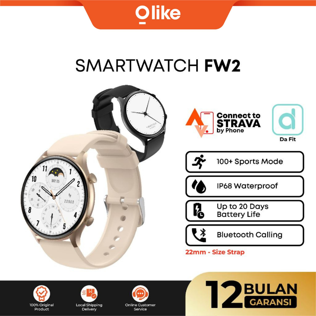 Jual OLIKE Smartwatch FW2 1.39 Inch Bluetooth Call | Waterproof IP68 ...