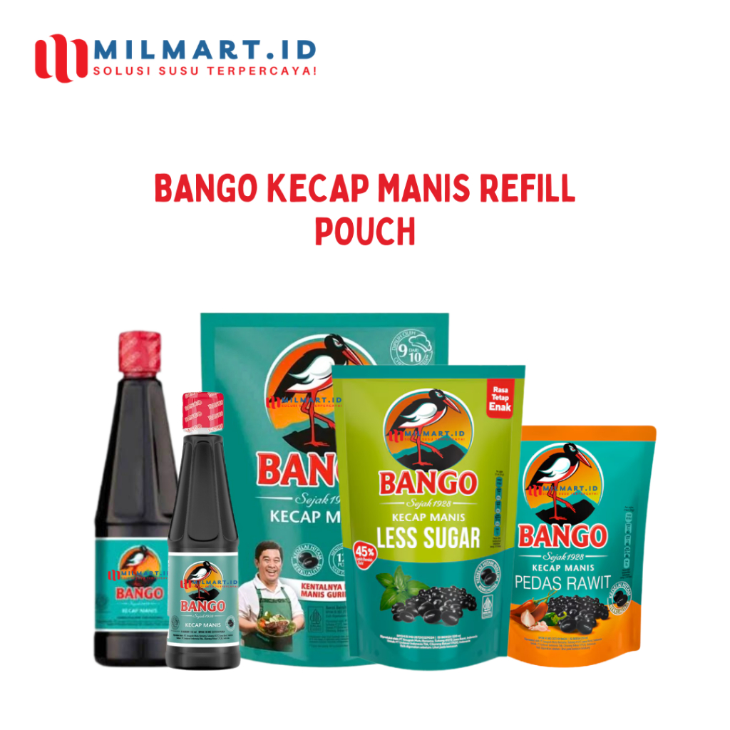 Jual BANGO KECAP MANIS REFILL POUCH/BOTOL PEDAS RAWIT/LESS SUGAR ...