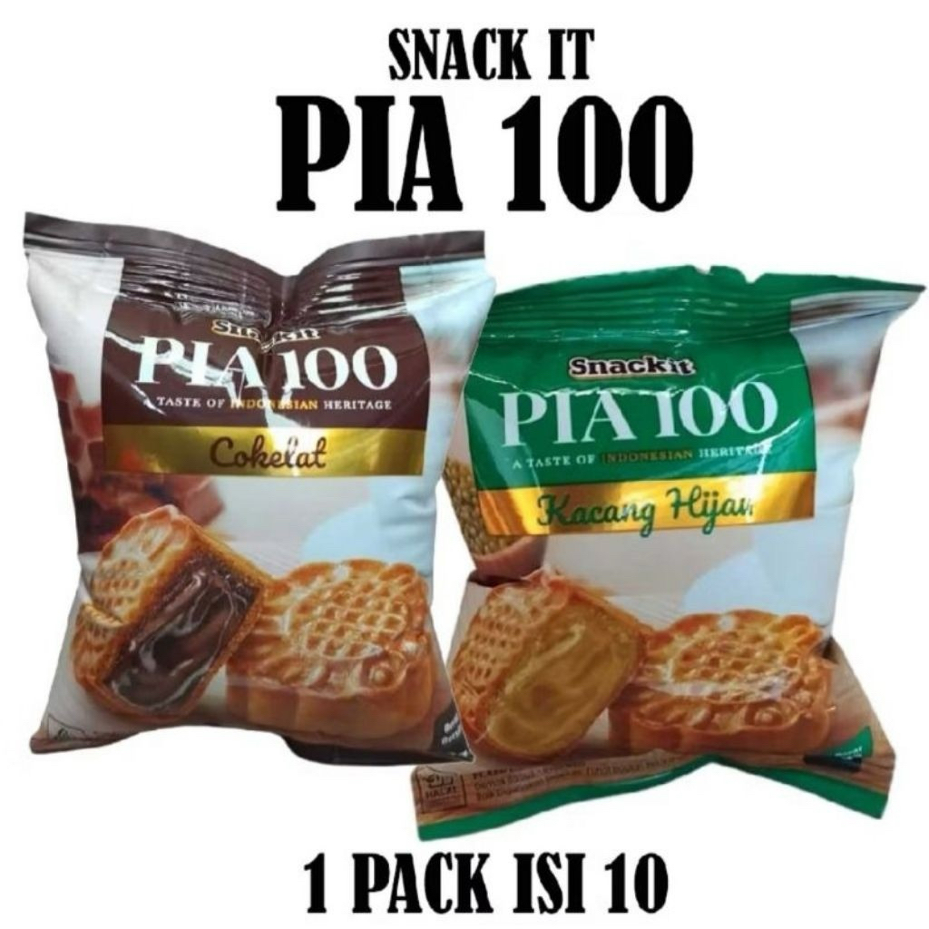 Jual SNACK VIRAL PIA 100 COKELAT KACANG HIJAU [1 RENCENG ISI 10 BUNGKUS ...