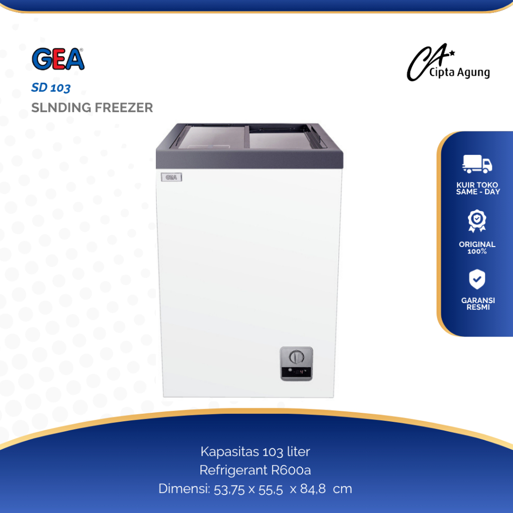 Jual GEA SLIDING FREEZER FLAT GLASS FREEZER GEA SD-103 SD 186 SD-186 ...
