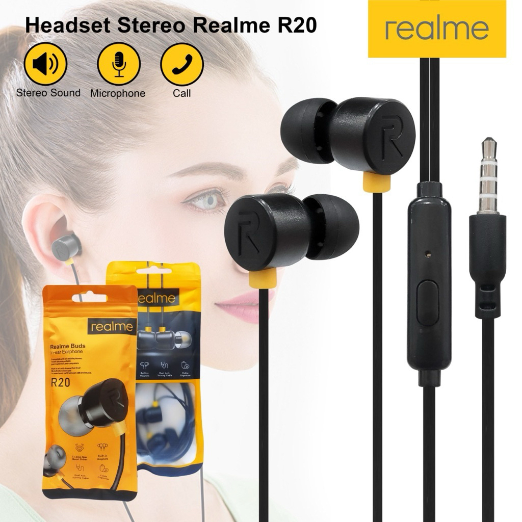 Jual HEADSET STEREO REALME R20 | Shopee Indonesia