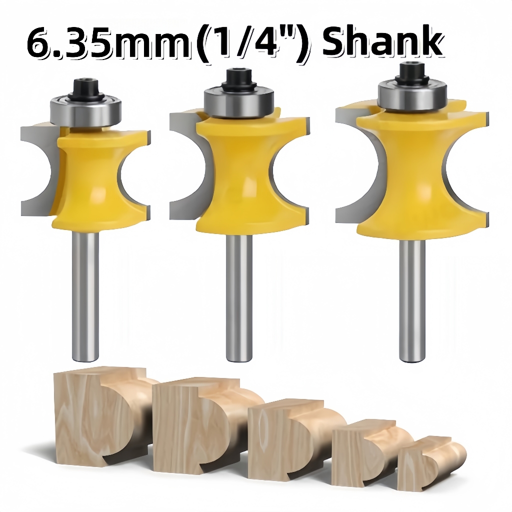 Jual 6mm (1/4") Mata Profil Router Molding Bullnose untuk list meja ...