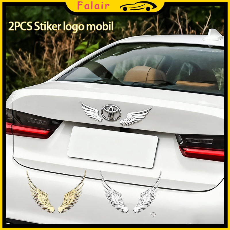 Jual Warma Stiker Mobil 3D Sayap Malaikat Logam angle Wings wing emblem ...