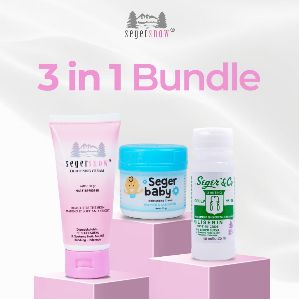 Jual Seger Snow & Seger Baby Bundle 3in1 | Lightening Cream Tube ...