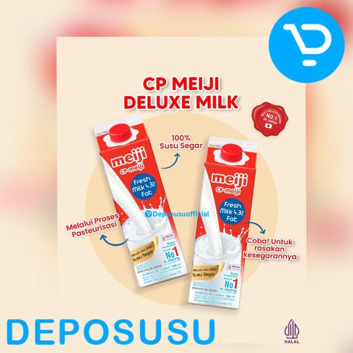 Jual Meiji Pasteurized Fresh Milk Import Japan Deluxe Milk Susu Segar ...