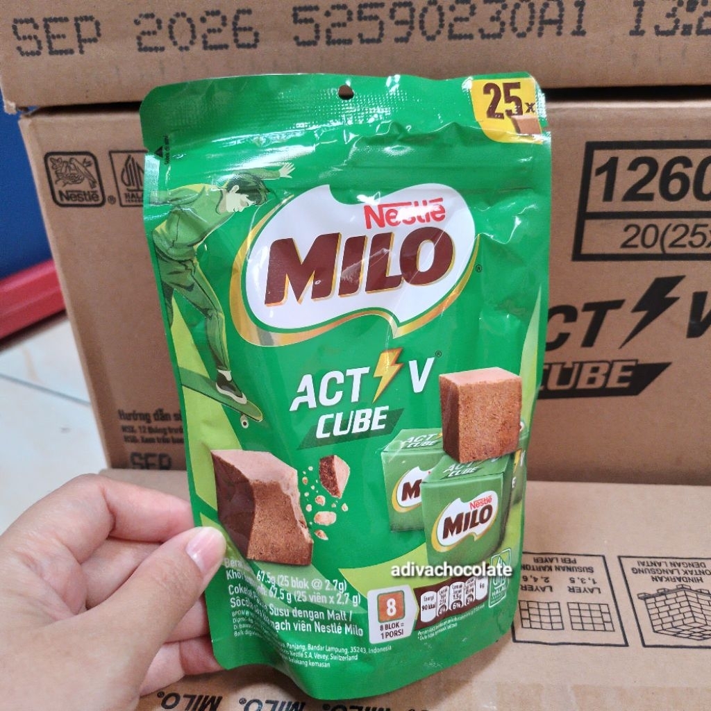 Jual Nestle Milo Activ Cube 25 pcs (eceran perbungkus) | Shopee Indonesia