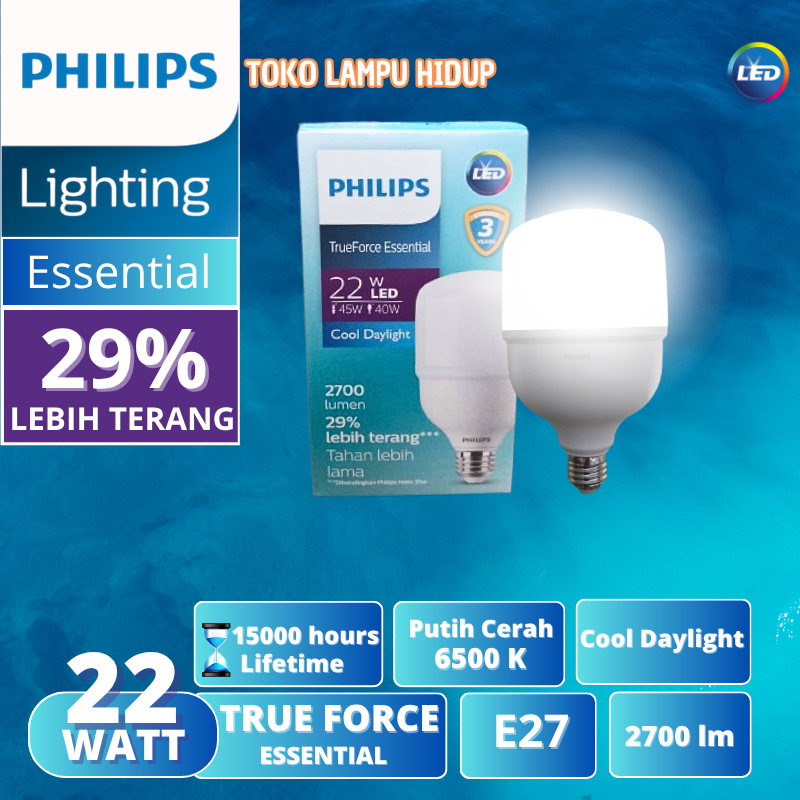 Jual LAMPU PHILIPS LED CAPSULE 22W 22 WATT KAPSUL PHILIPS TRUE FORCE ...