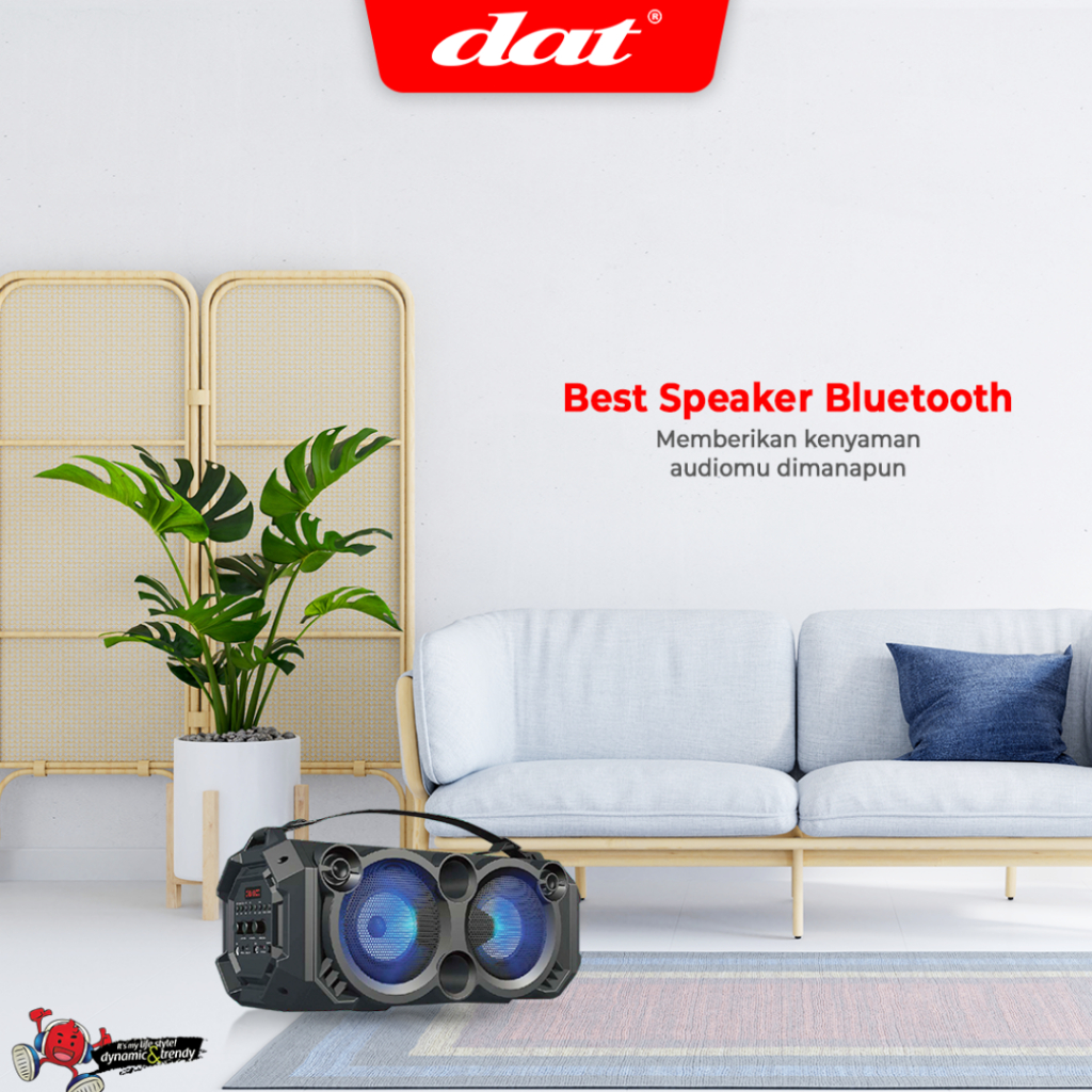 Jual DAT Speaker Multimedia E-506 – 4" Woofer | Crystal Clear Sound Fitur Lengkap Charger ...