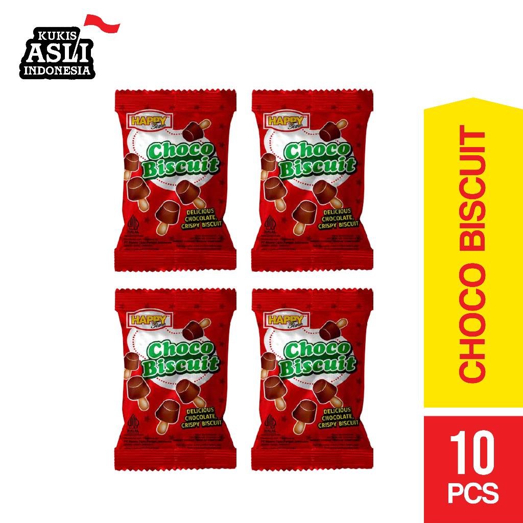 Jual Happy Time Choco Biscuit Snack Renceng (Isi 10 Pcs x 8gr) | Shopee ...