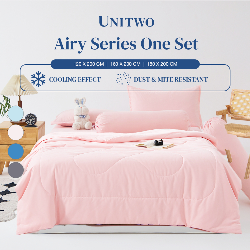 Jual UNITWO AIRY [BED COVER+SEPREI SET] Bed Cover Set Dengan Sprei Set ...