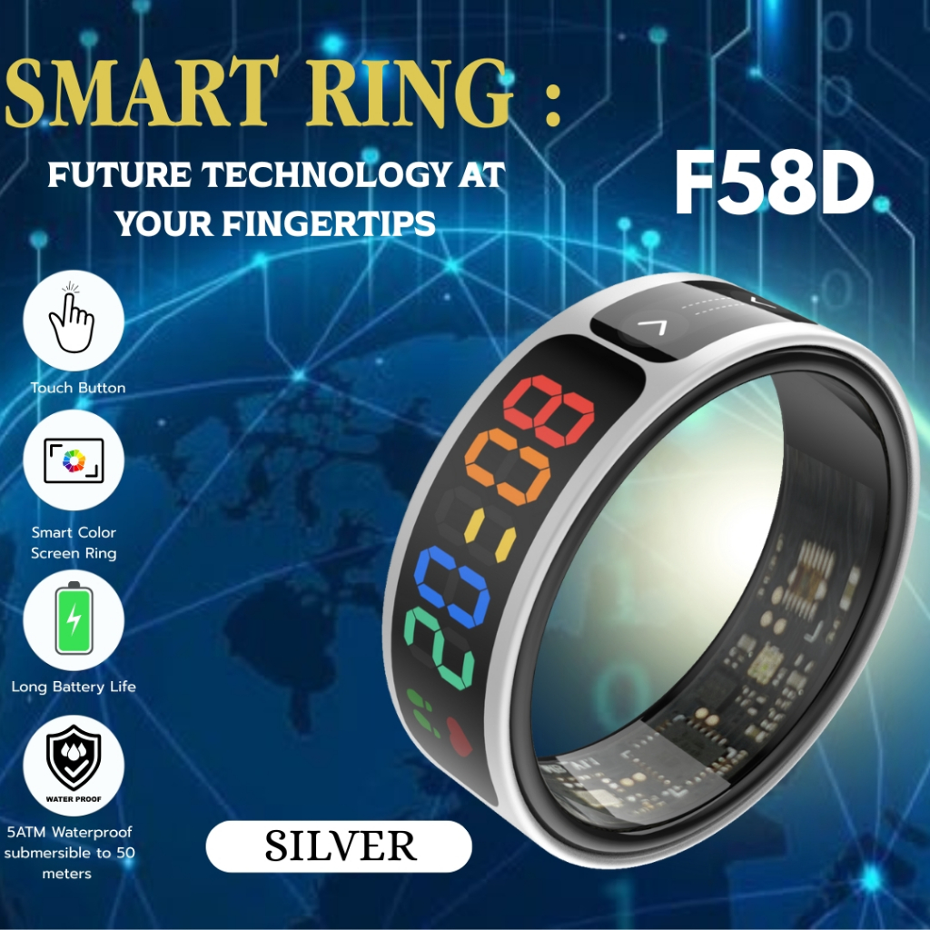 Jual Lefun Health F58D Smart Ring Original Heart Rate & Blood Oxygen ...