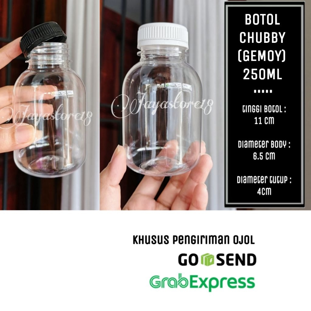 Jual BOTOL CHUBBY GEMOY KALE 250ML BOTOL KOPI JAMU SUSU TEBAL BOTOL ...