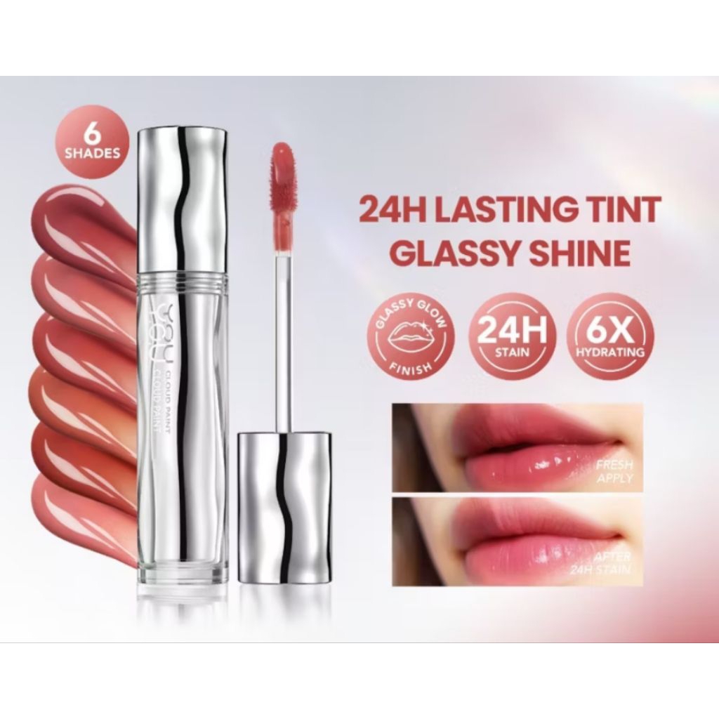Jual YOU CLOUD PAINT GLASSY GLOW LIP TINT EXP : 06/28 | Shopee Indonesia